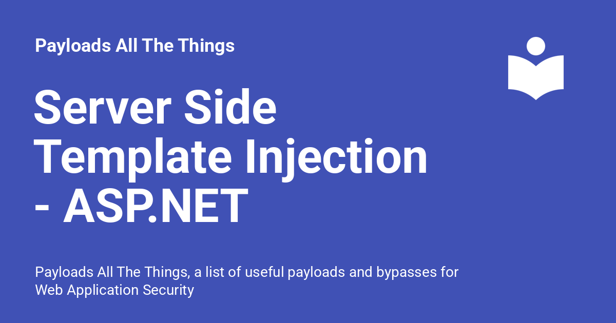 Server Side Template Injection - ASP.NET - Payloads All The Things